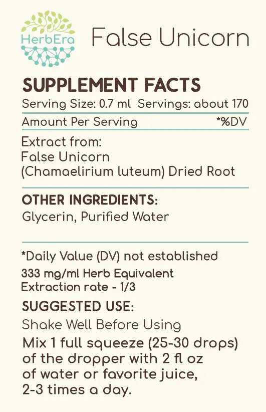 False Unicorn Tincture – Women’s Hormonal & Reproductive Support – HerbEra