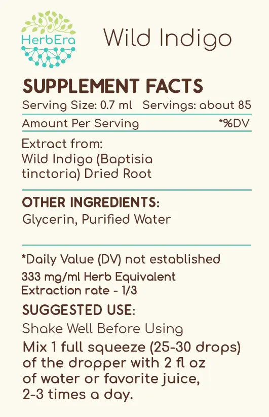 Wild Indigo Tincture - Natural Herbal Extract – HerbEra